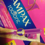 Tampax Radiant Tampons Trio Pack with LeakGuard Braid, Lite/Regular ...