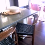 Charcoal gray woven aimee counter stool store
