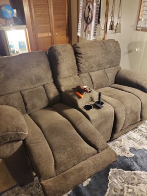 Lane home solutions stonehill chocolate brown motion console loveseat store