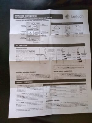 ECO-TOUCH - Fantech ECO-TOUCH - Programmable Touch Screen Wall Control