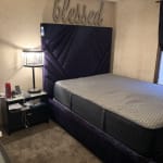 Kiera King Upholstered Gem Bed - Cement | American Signature Furniture