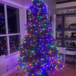 Sylvania 9' 8-Function Color Changing Prelit LED Tree with Foot Pedal ...